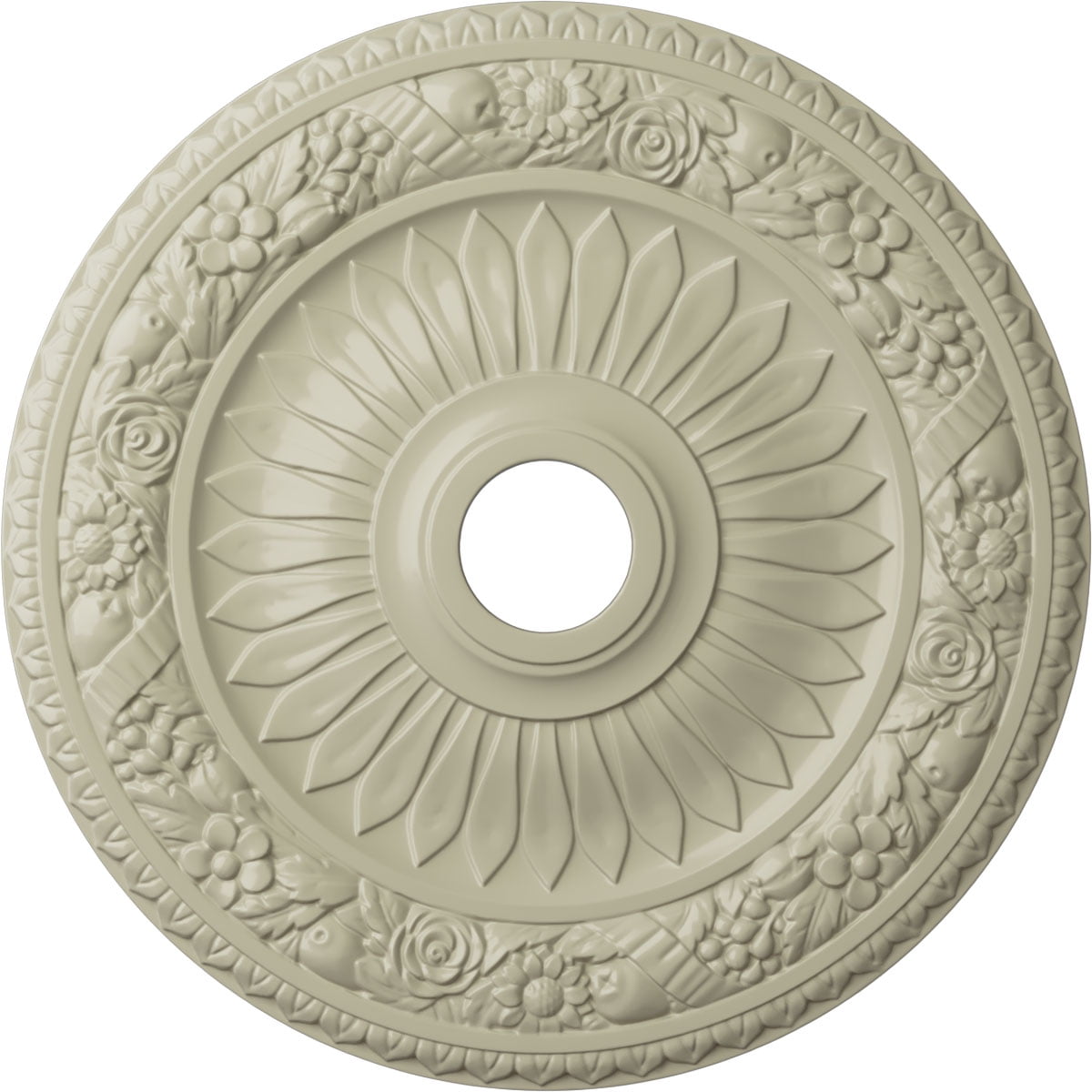 Ekena Millwork 23 5/8"OD x 3 5/8"ID x 1 1/8"P Bellona Ceiling Medallion ...