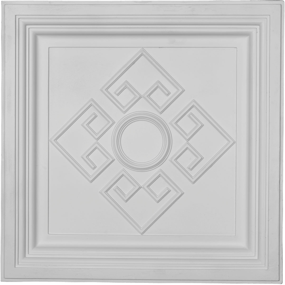 Ekena Millwork 23 7/8"W x 23 7/8"H x 2 1/2"P Nestor Ceiling Tile (4 ...