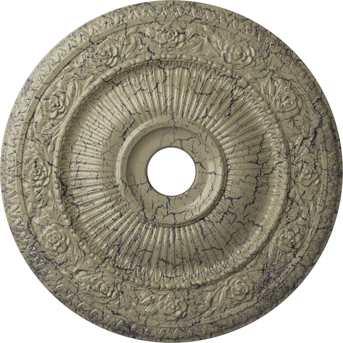 Ekena Millwork 24 1/4"OD x 3 7/8"ID x 2"P Logan Ceiling Medallion (Fits ...