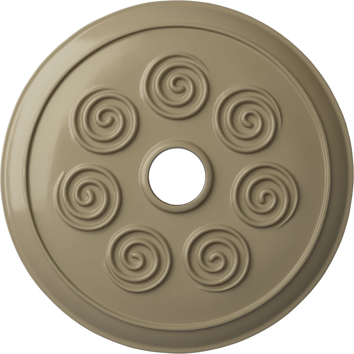 Ekena Millwork 25 1/4"OD x 4"ID x 2"P Spiral Ceiling Medallion (Fits ...