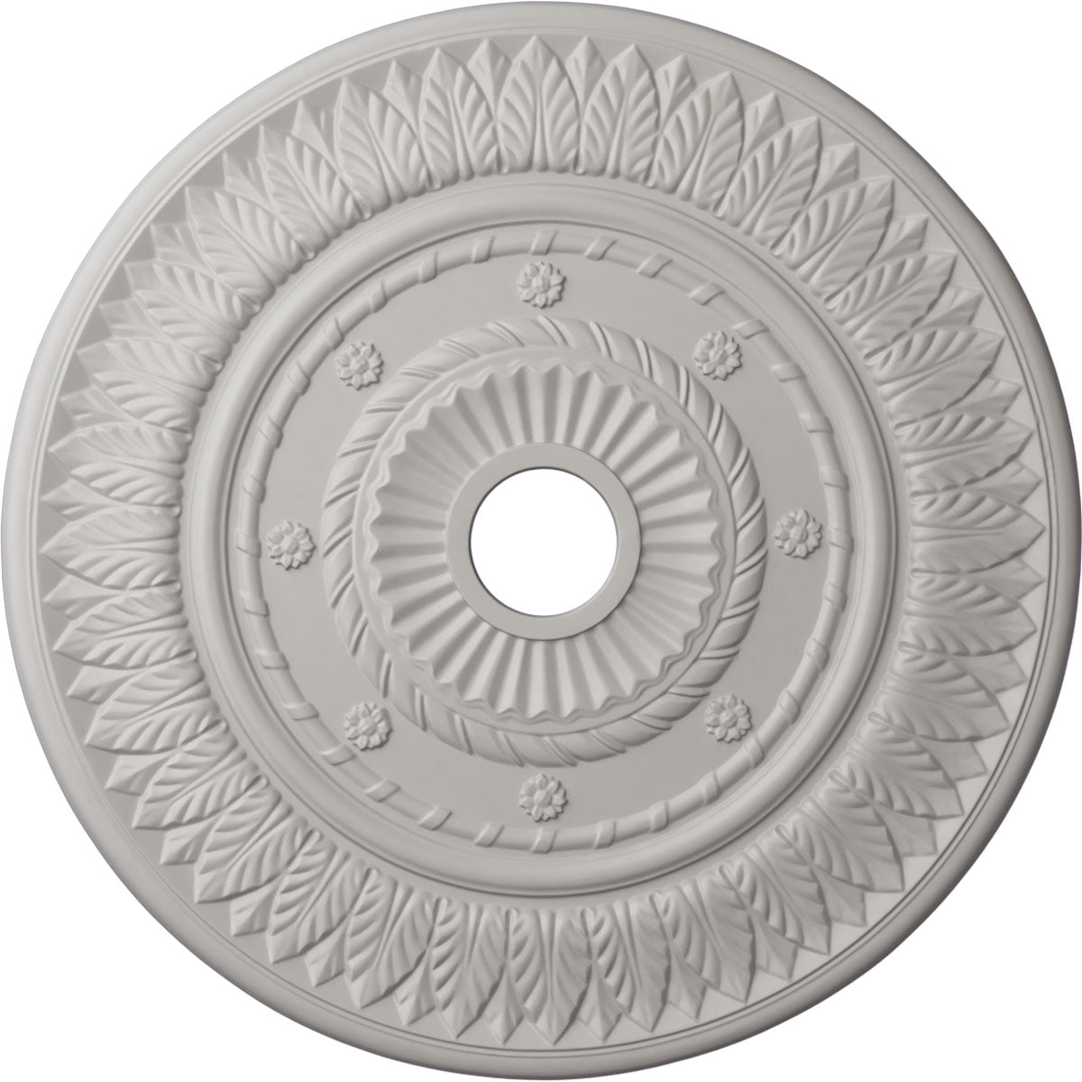 Ekena Millwork 26 3/4"OD x 3 5/8"ID x 1 1/8"P Leaf Ceiling Medallion ...