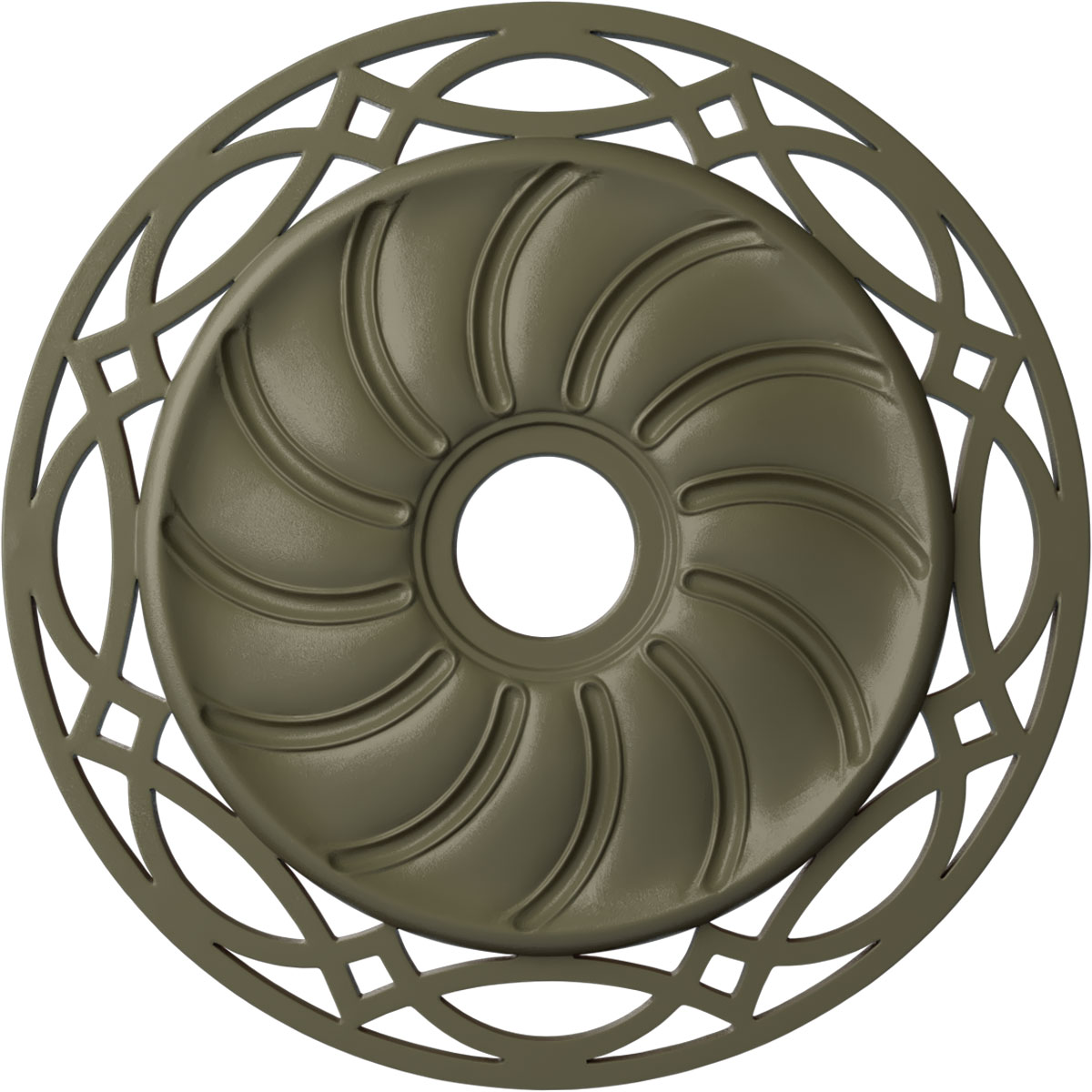 Ekena Millwork 26 5/8"OD x 4 1/2"ID x 1 3/8"P Loera Ceiling Medallion ...