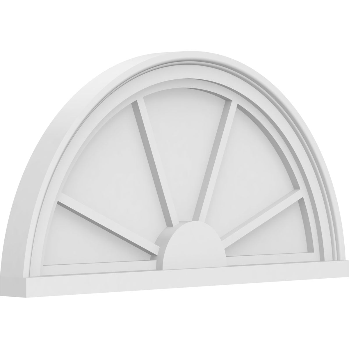 Ekena Millwork 26"W x 13"H x 2"P Half Round 4 Spoke Architectural Grade ...
