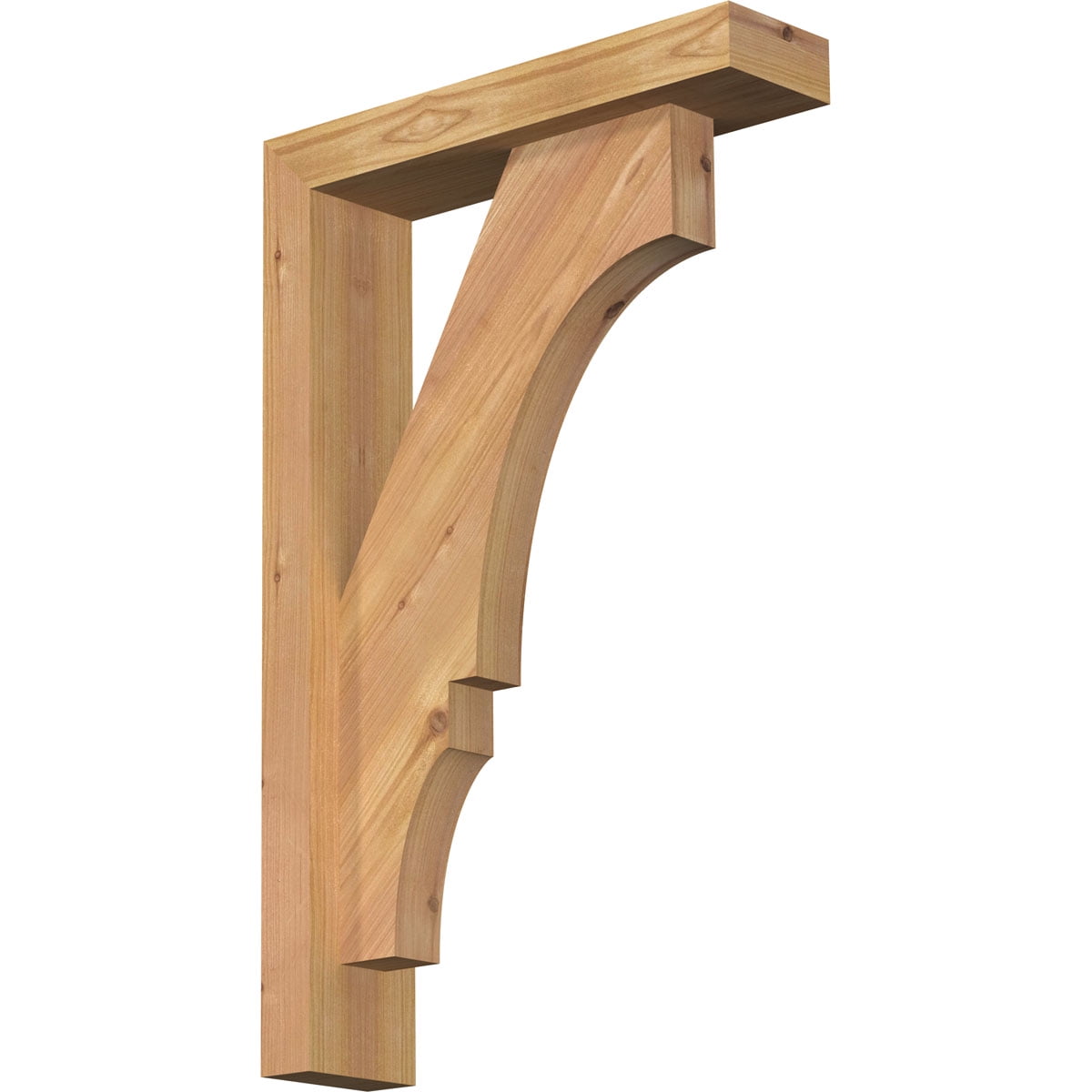 Ekena Millwork 3 1/2"W x 14"D x 22"H Balboa Block Smooth Bracket w ...