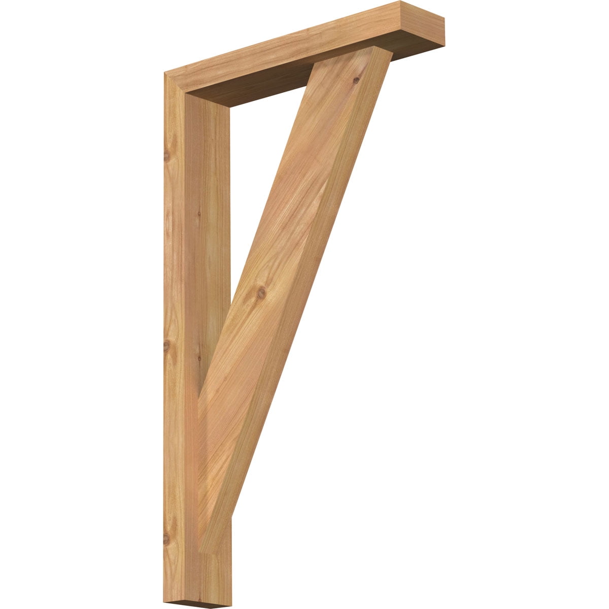 Ekena Millwork 3 1/2"W x 16"D x 28"H Traditional Block Smooth Bracket w ...