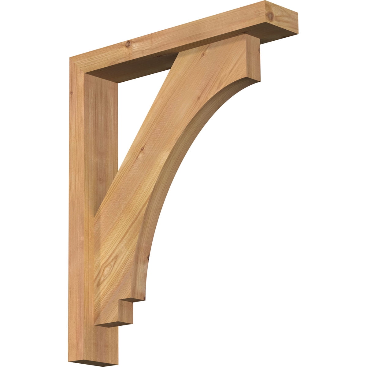Ekena Millwork 3 1/2"W x 18"D x 22"H Imperial Block Smooth Bracket w ...