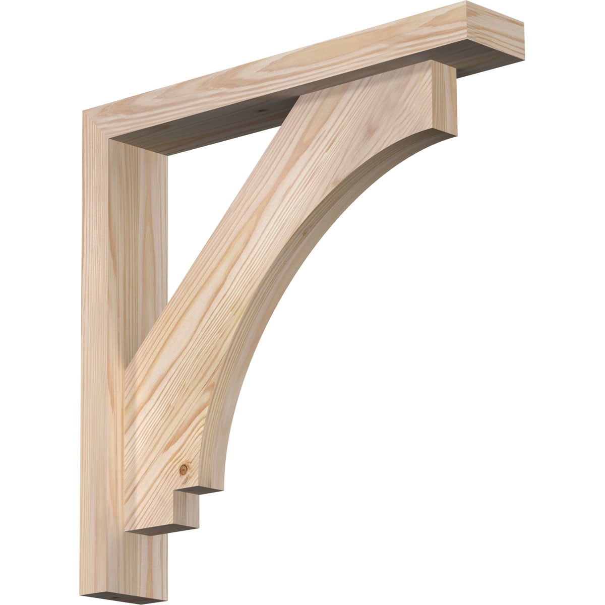 Ekena Millwork 3 1/2"W x 20"D x 20"H Imperial Block Smooth Bracket w ...