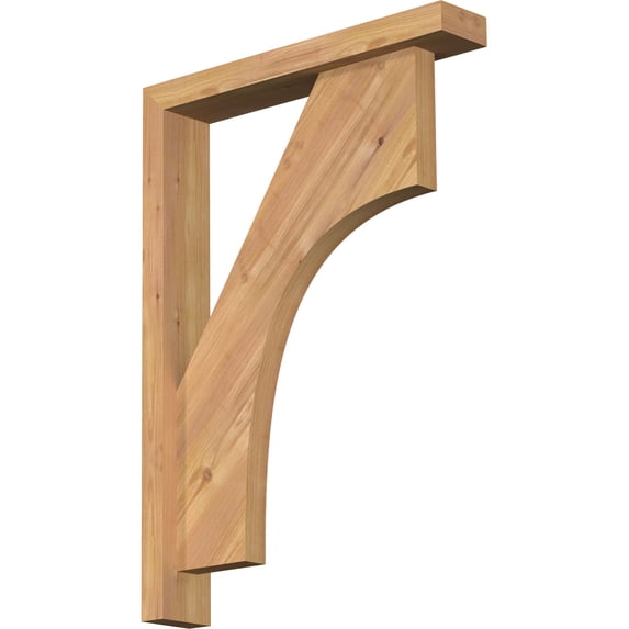 Ekena Millwork 3 1/2"W x 20"D x 28"H Westlake Block Smooth Bracket w ...