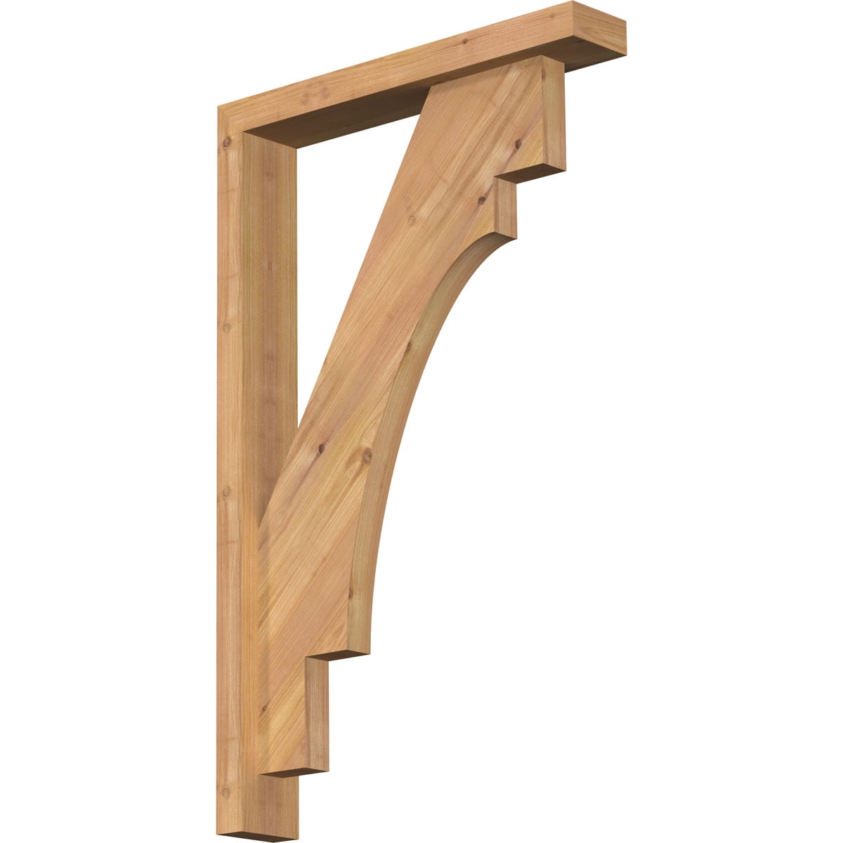 Ekena Millwork 3 1/2"W x 20"D x 32"H Merced Block Smooth Bracket w ...