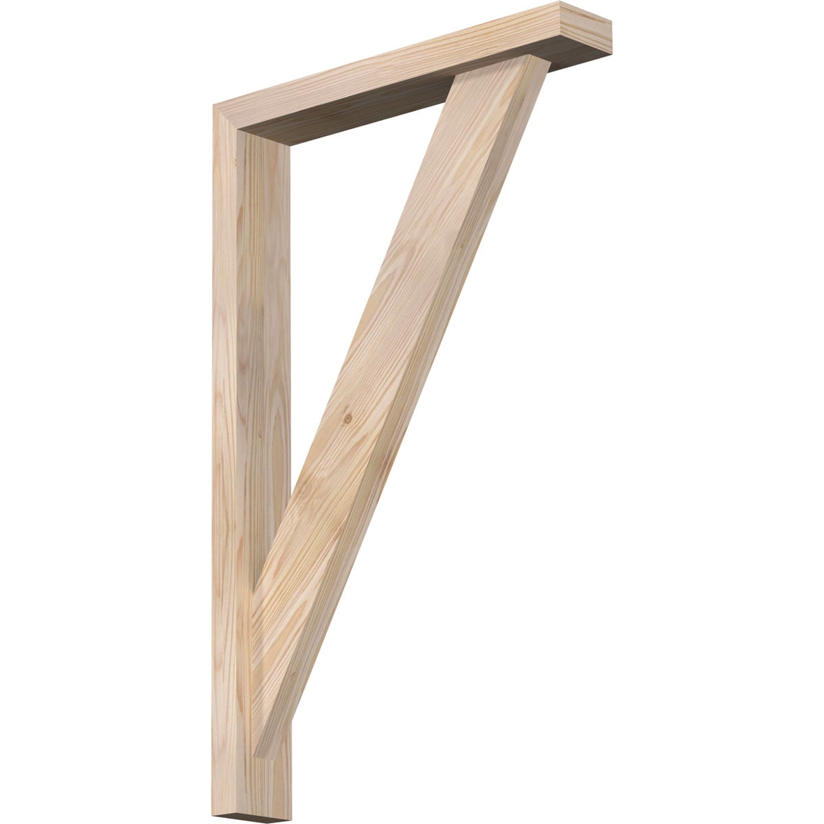 Ekena Millwork 3 1/2"W x 20"D x 32"H Traditional Block Smooth Bracket w ...