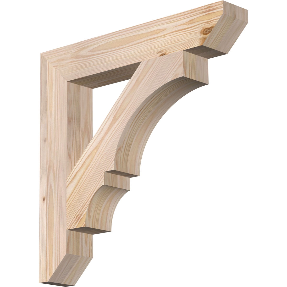 Ekena Millwork 3 1/2"W x 22"D x 22"H Balboa Slat Smooth Bracket ...