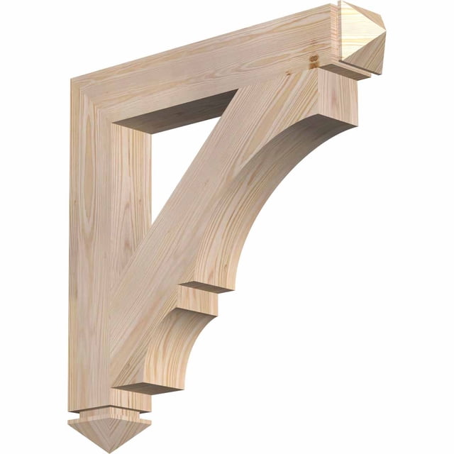 Ekena Millwork 3 1/2"W x 24"D x 24"H Balboa Arts & Crafts Smooth ...