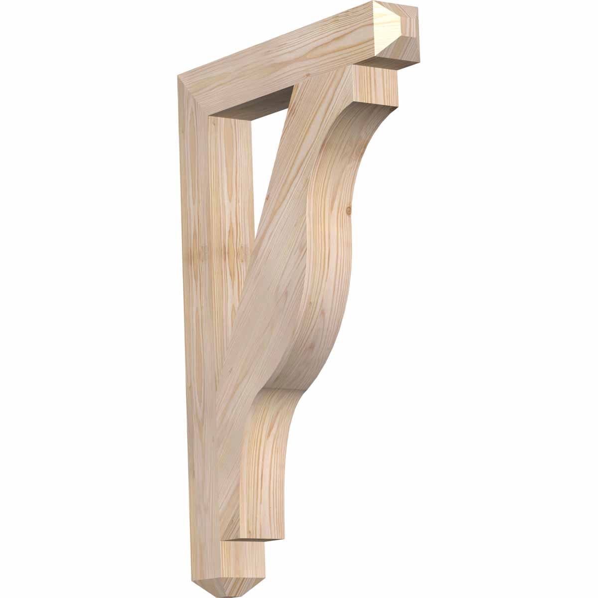 Ekena Millwork 3 1/2"W x 24"D x 36"H Funston Craftsman Smooth Bracket ...