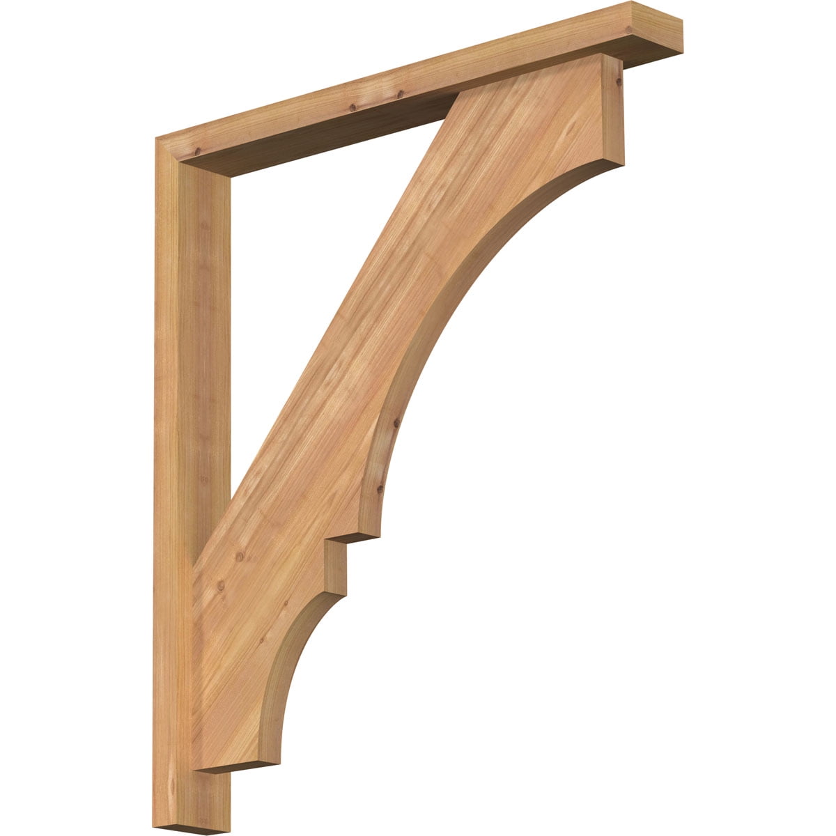 Ekena Millwork 3 1/2"W x 28"D x 32"H Balboa Block Smooth Bracket w ...