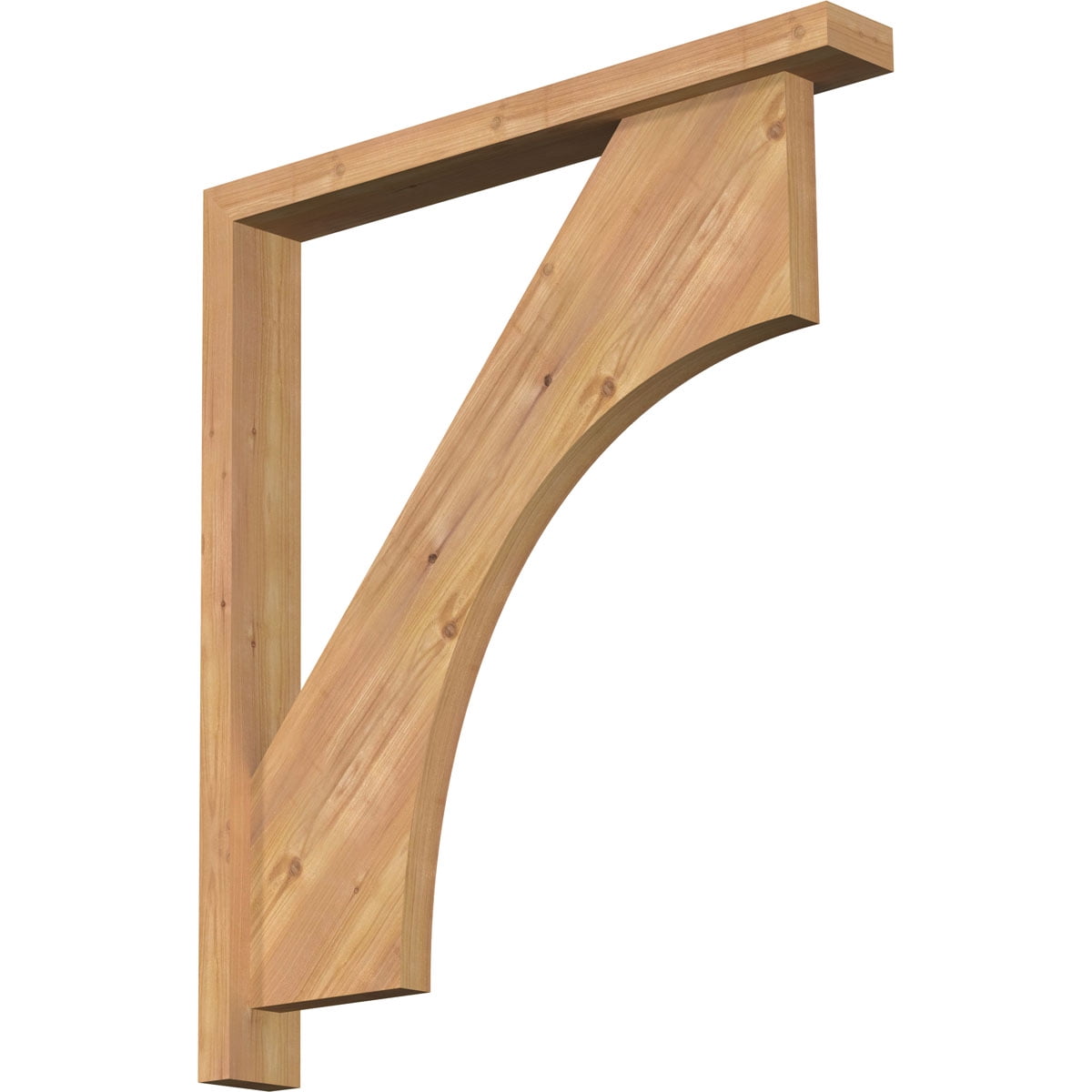 Ekena Millwork 3 1/2"W x 28"D x 32"H Westlake Block Smooth Bracket w ...