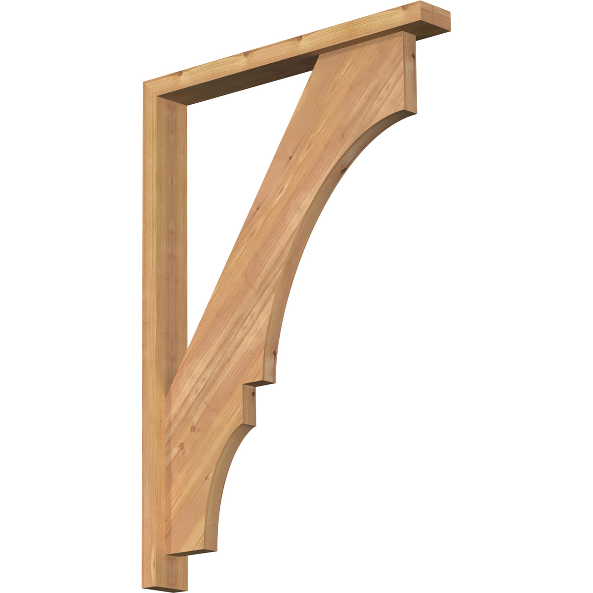 Ekena Millwork 3 1/2"W x 28"D x 40"H Balboa Block Smooth Bracket w ...
