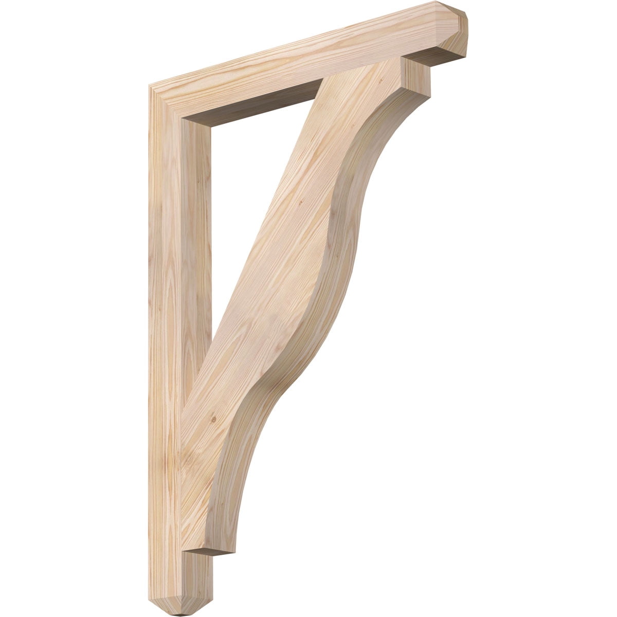 Ekena Millwork 3 1/2"W x 30"D x 42"H Funston Craftsman Smooth Bracket ...