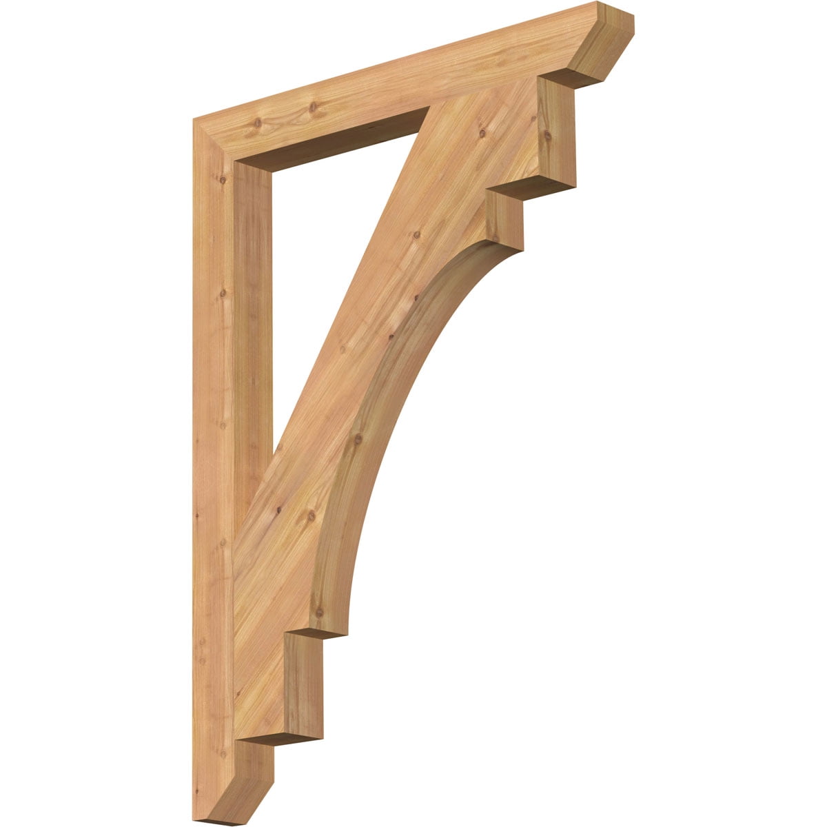 Ekena Millwork 3 1/2"W x 32"D x 44"H Merced Slat Smooth Bracket ...