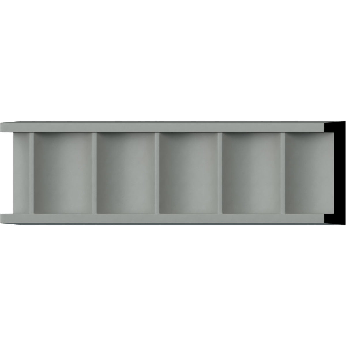 Ekena Millwork 3"H x 5/8"P x 94 1/2"L Lyon Fluted Chair Rail - Walmart.com