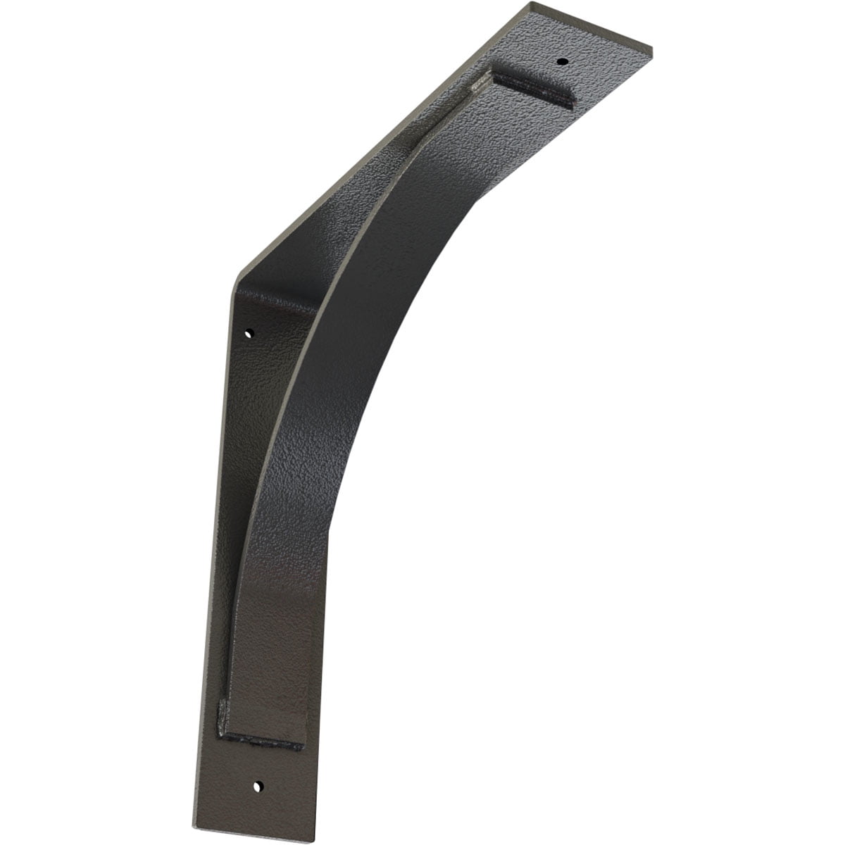Ekena Millwork 3"W x 14"D x 14"H Morris Steel Bracket, Hammered Gray ...