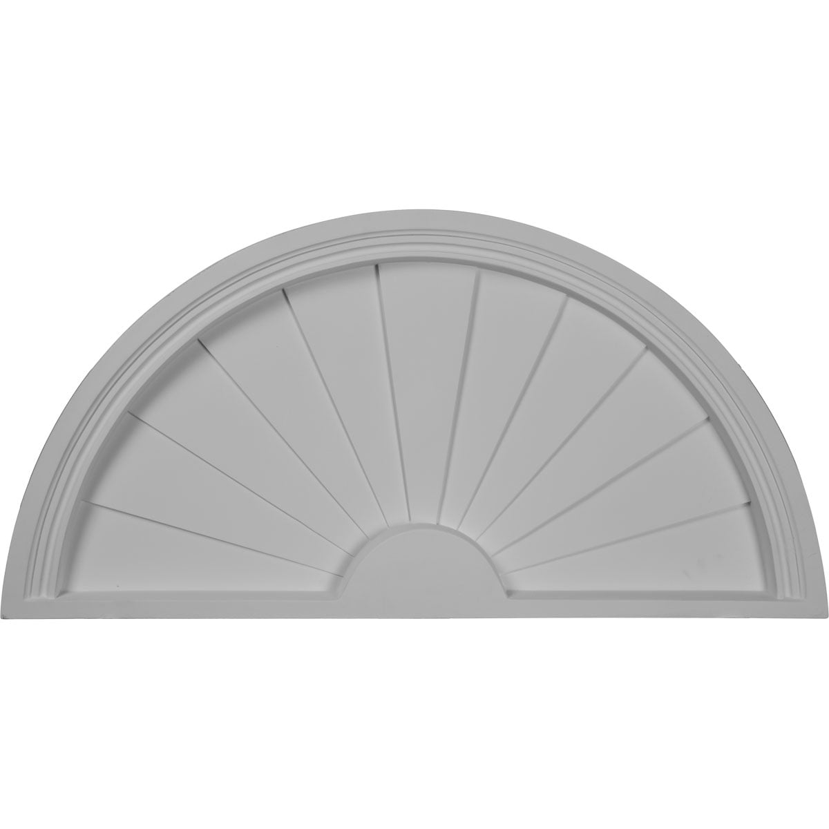 Ekena Millwork 31 3/4"W x 16"H x 1 3/4"P Half Round Sunburst Pediment ...