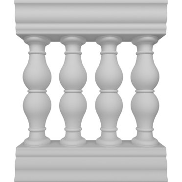 Ekena Millwork 32"H x 2'L Fiberthane Bradford Unassembled Balustrade ...