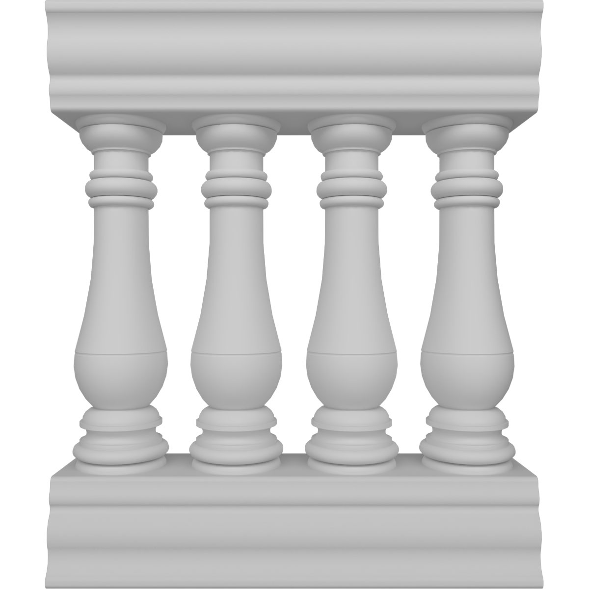 Ekena Millwork 32"H x 2'L Fiberthane Bradford Unassembled Balustrade ...