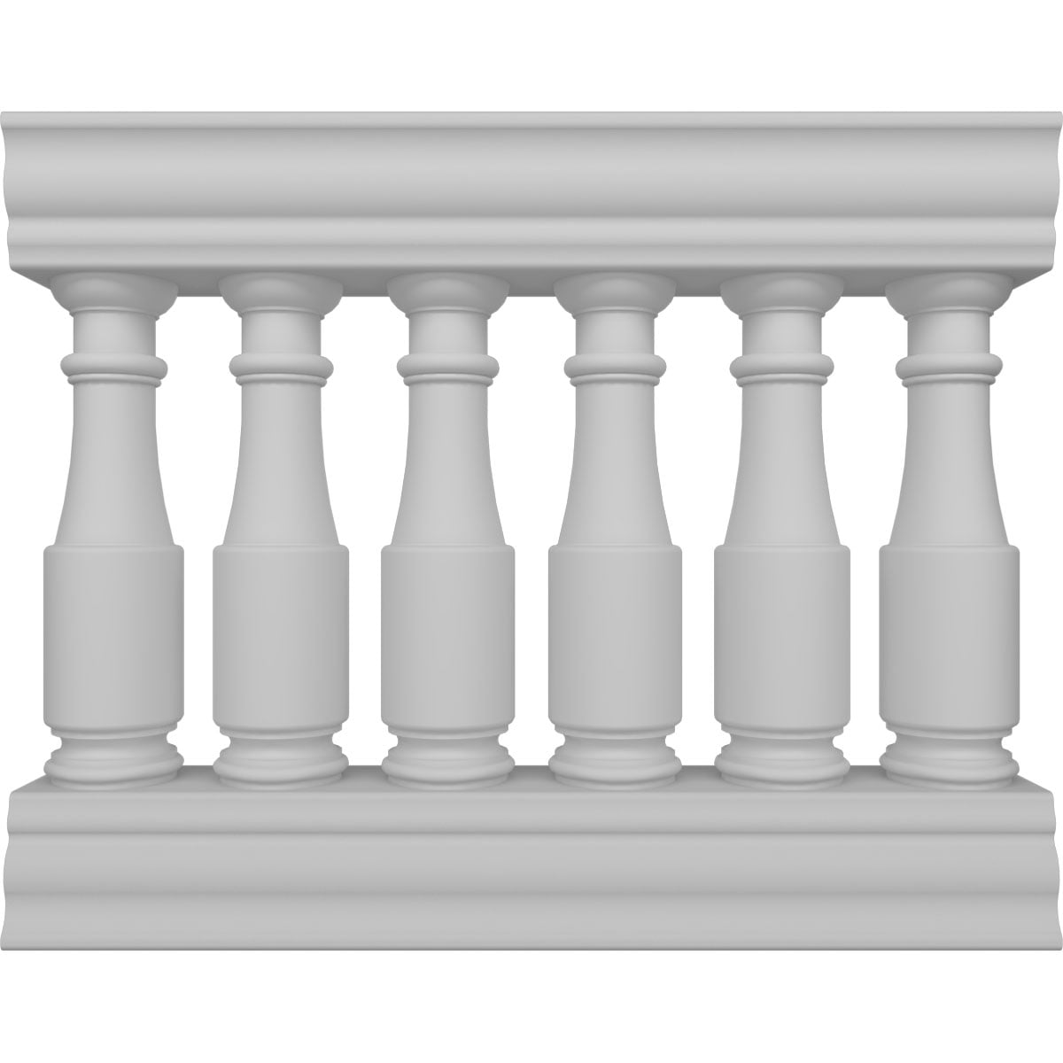 Ekena Millwork 32"H x 3'L Fiberthane Hamilton Unassembled Balustrade ...