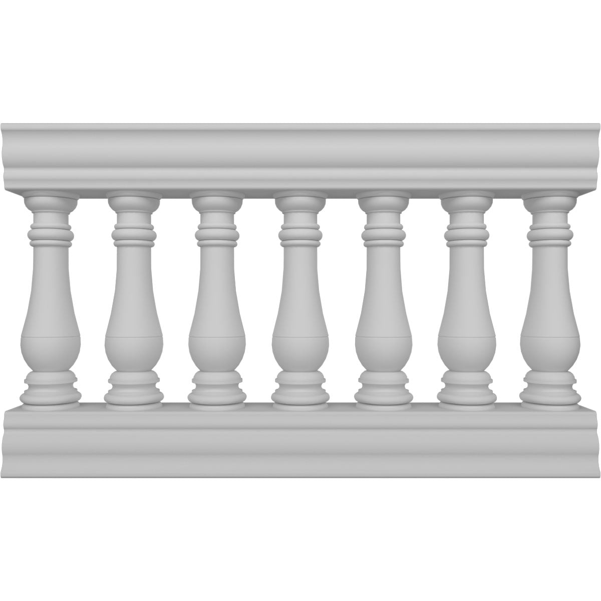 Ekena Millwork 32"H x 4'L Fiberthane Bradford Unassembled Balustrade ...