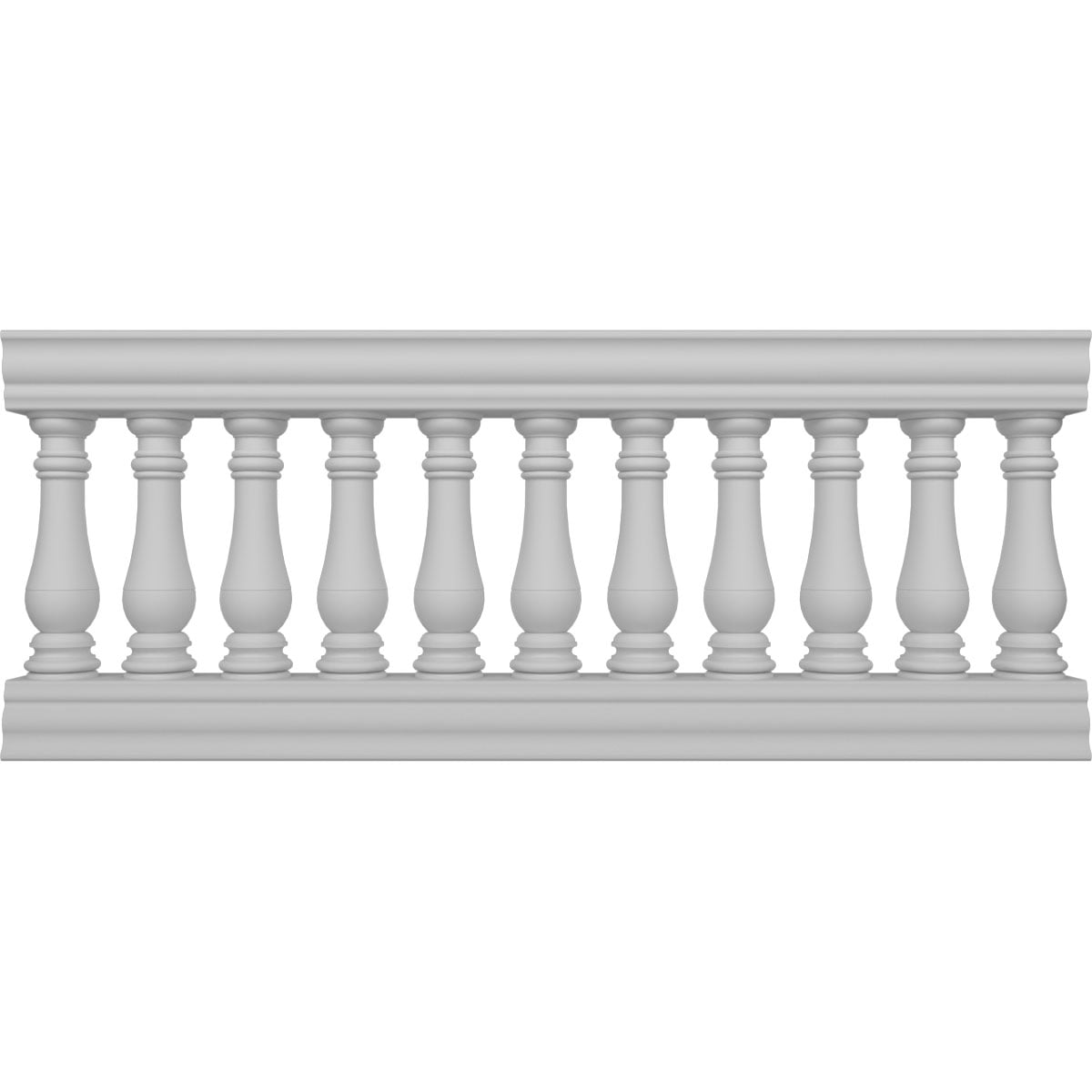 Ekena Millwork 32"H x 6'L Fiberthane Bradford Unassembled Balustrade ...