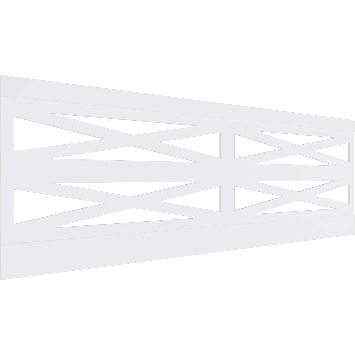 Ekena Millwork 32"H x 94 1/2"W Farmhouse Fence PVC Wainscot Paneling ...