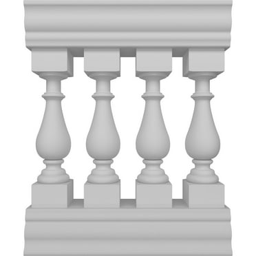 Ekena Millwork 32"H x 2'L Fiberthane Bradford Unassembled Balustrade ...