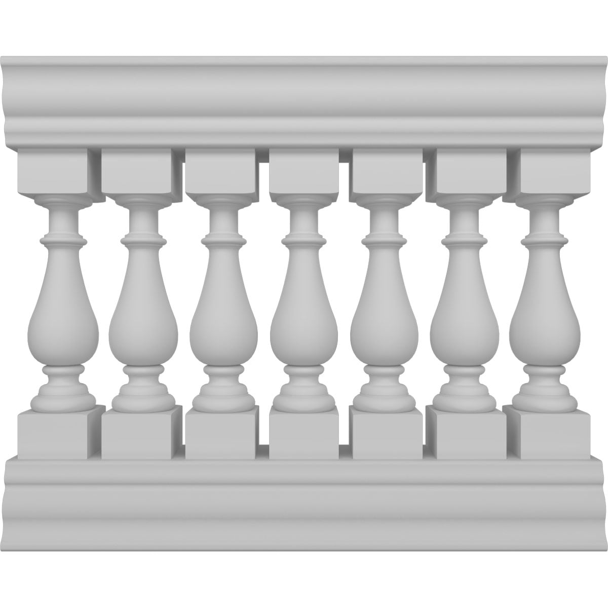 Ekena Millwork 33"H x 3'L Fiberthane Traditional Unassembled Balustrade ...
