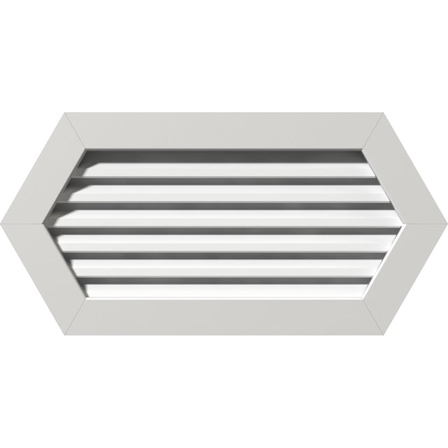 Ekena Millwork 36"W x 34"H Horizontal Peaked Gable Vent (41 1/4"W x 39 ...