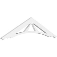 Ekena Millwork 31 3/4"W x 16"H x 1 3/4"P Half Round Sunburst Pediment ...