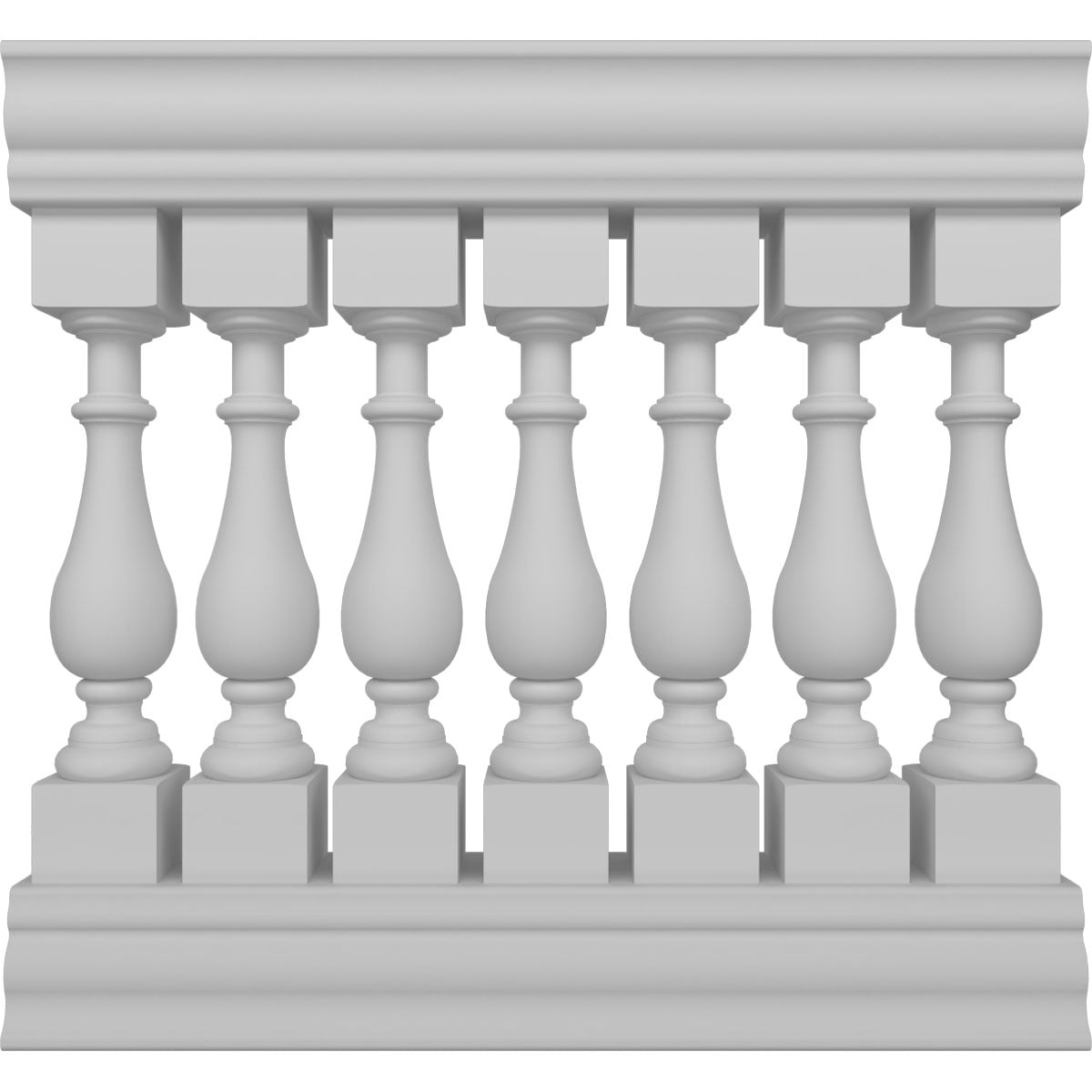 Ekena Millwork 37"H x 3'L Fiberthane Traditional Unassembled Balustrade ...