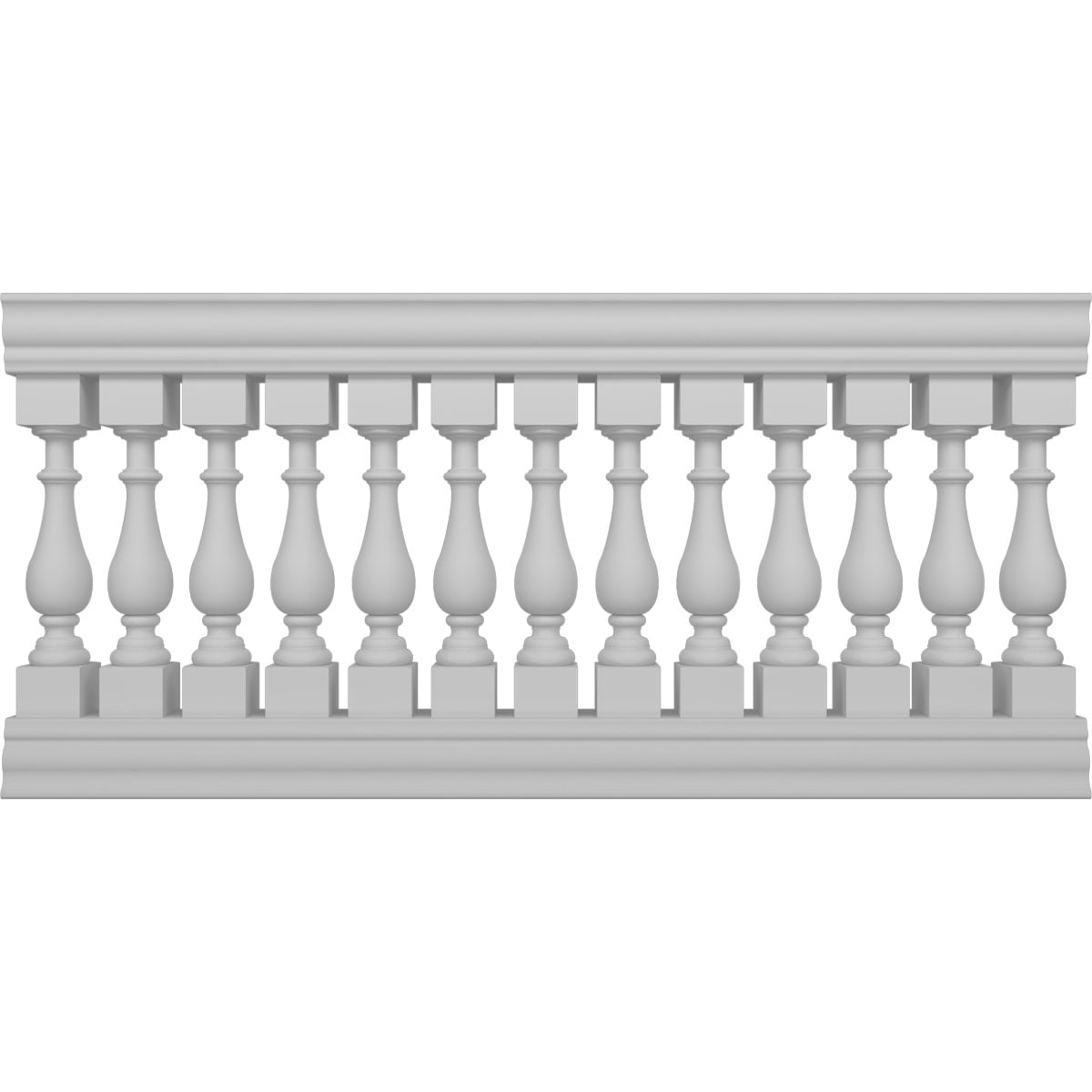 Ekena Millwork 37"H x 6'L Fiberthane Traditional Unassembled Balustrade ...