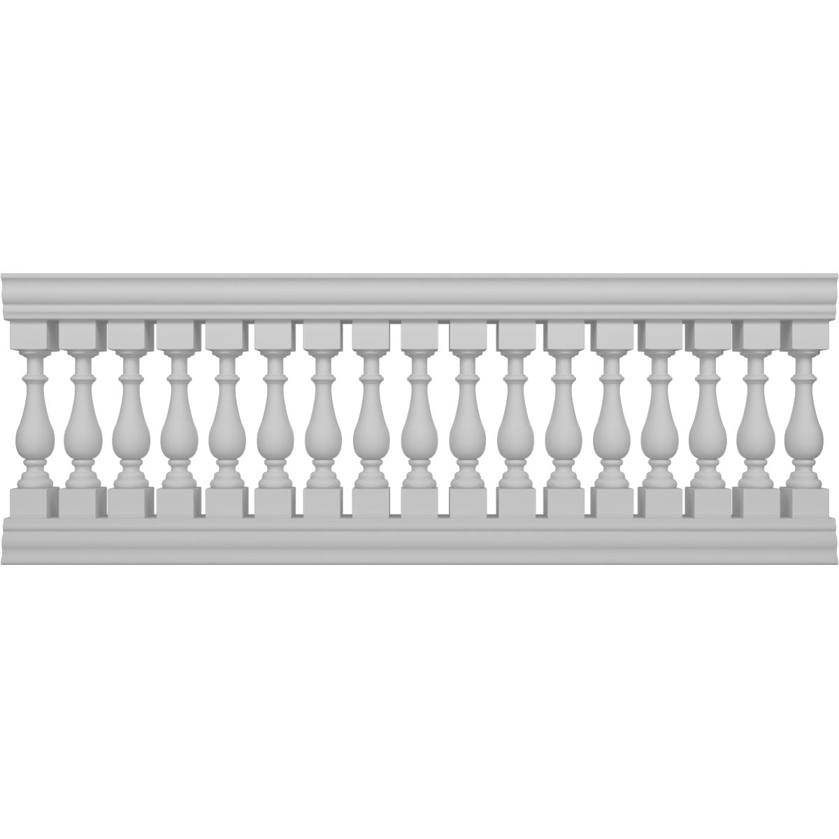 Ekena Millwork 37"H x 8'L Fiberthane Traditional Unassembled Balustrade ...