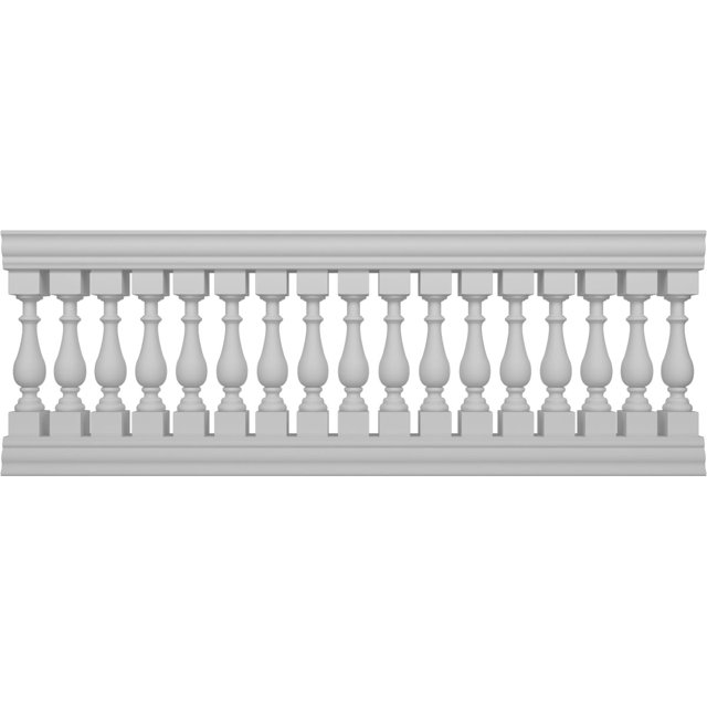 Ekena Millwork 37"H x 8'L Fiberthane Traditional Unassembled Balustrade ...