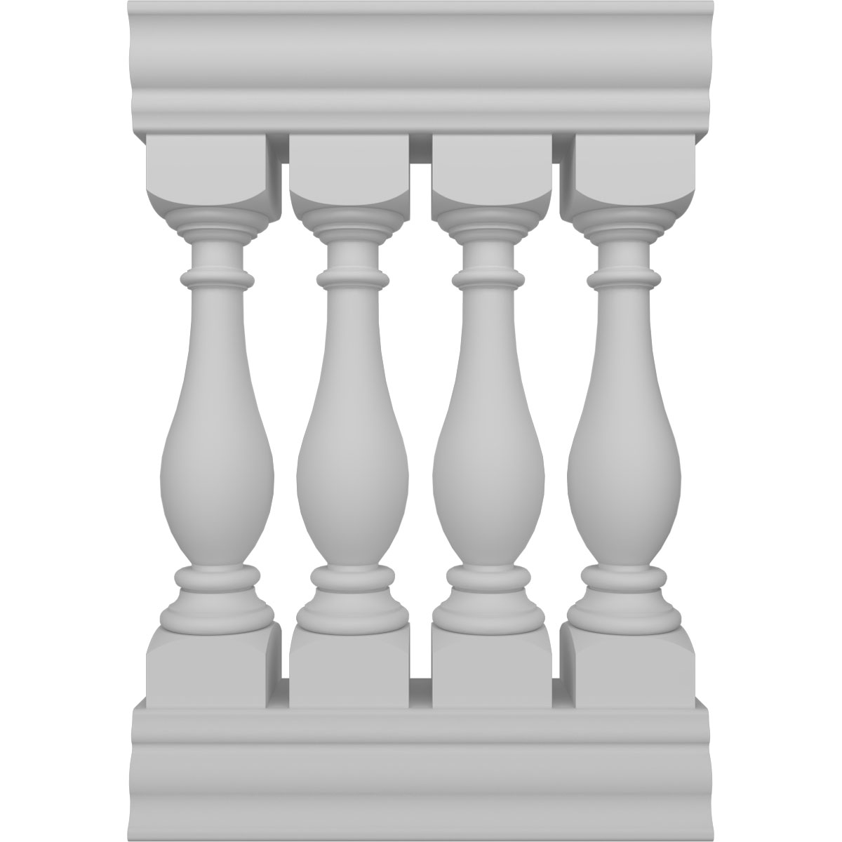 Ekena Millwork 38"H x 2'L Fiberthane Legacy Unassembled Balustrade ...