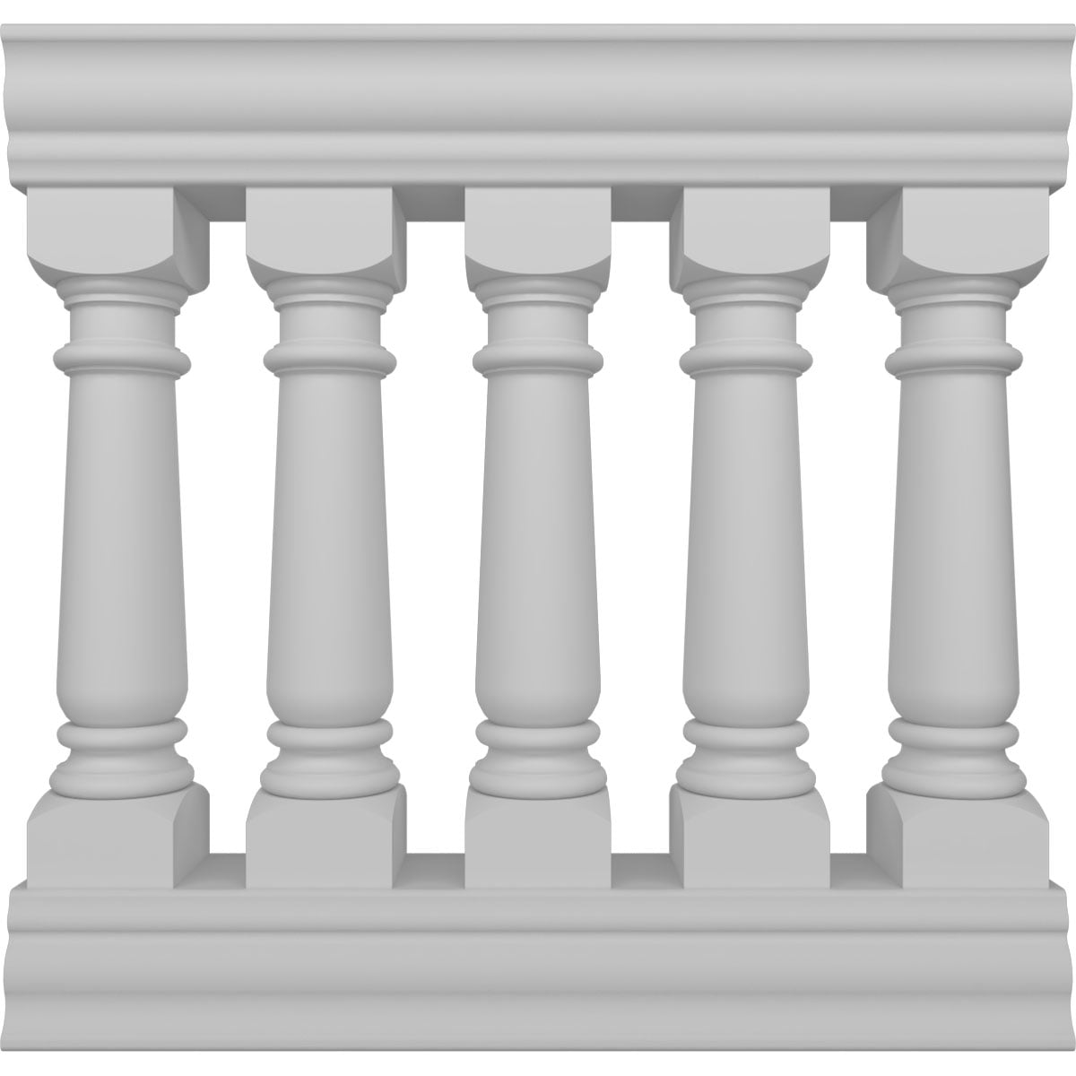 Ekena Millwork 38"H x 3'L Fiberthane Wellington Unassembled Balustrade ...