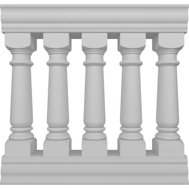 Ekena Millwork 32"H x 2'L Fiberthane Bradford Unassembled Balustrade ...