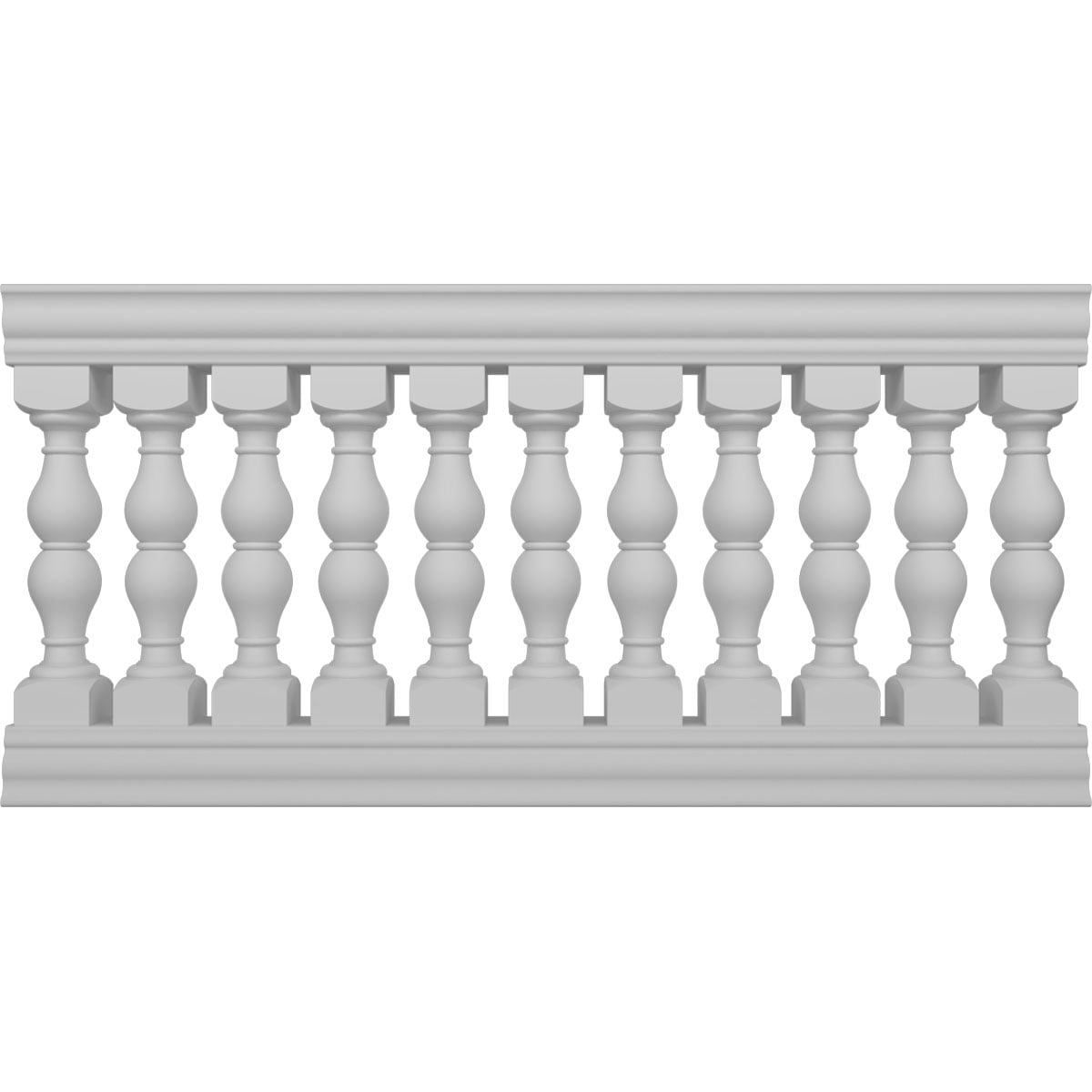 Ekena Millwork 38"H x 6'L Fiberthane Avalon Unassembled Balustrade ...