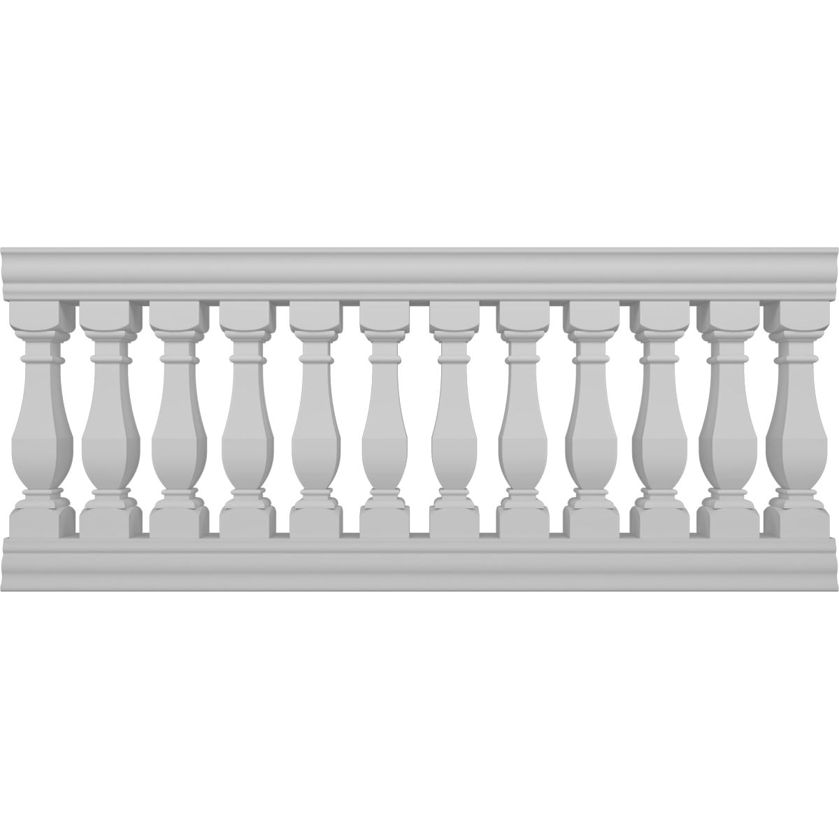 Ekena Millwork 38"H x 7'L Fiberthane Arcadian Unassembled Balustrade ...
