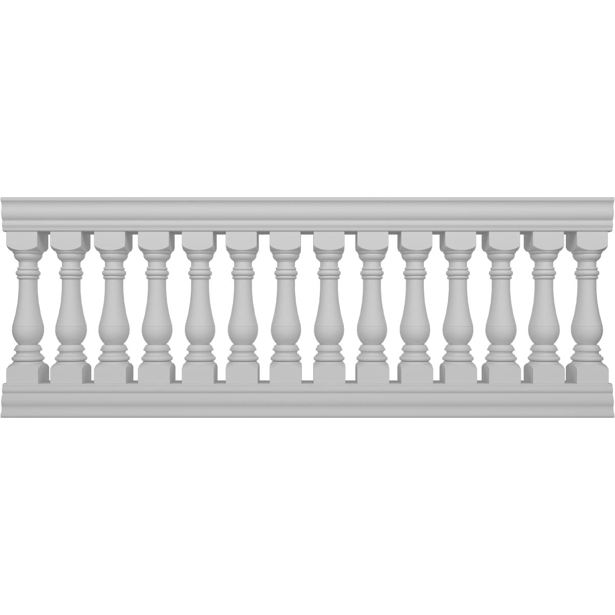 Ekena Millwork 38"H x 8'L Fiberthane Bradford Unassembled Balustrade ...