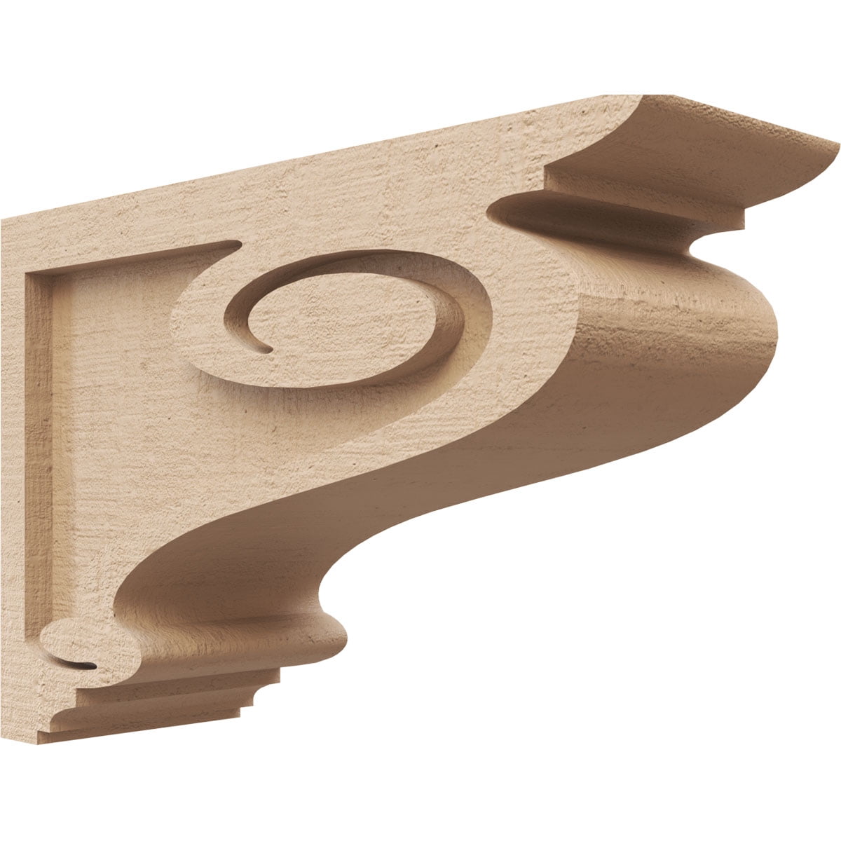 4"W x 12"D x 8"H Classic Scroll Rough Cedar Woodgrain TimberThane ...