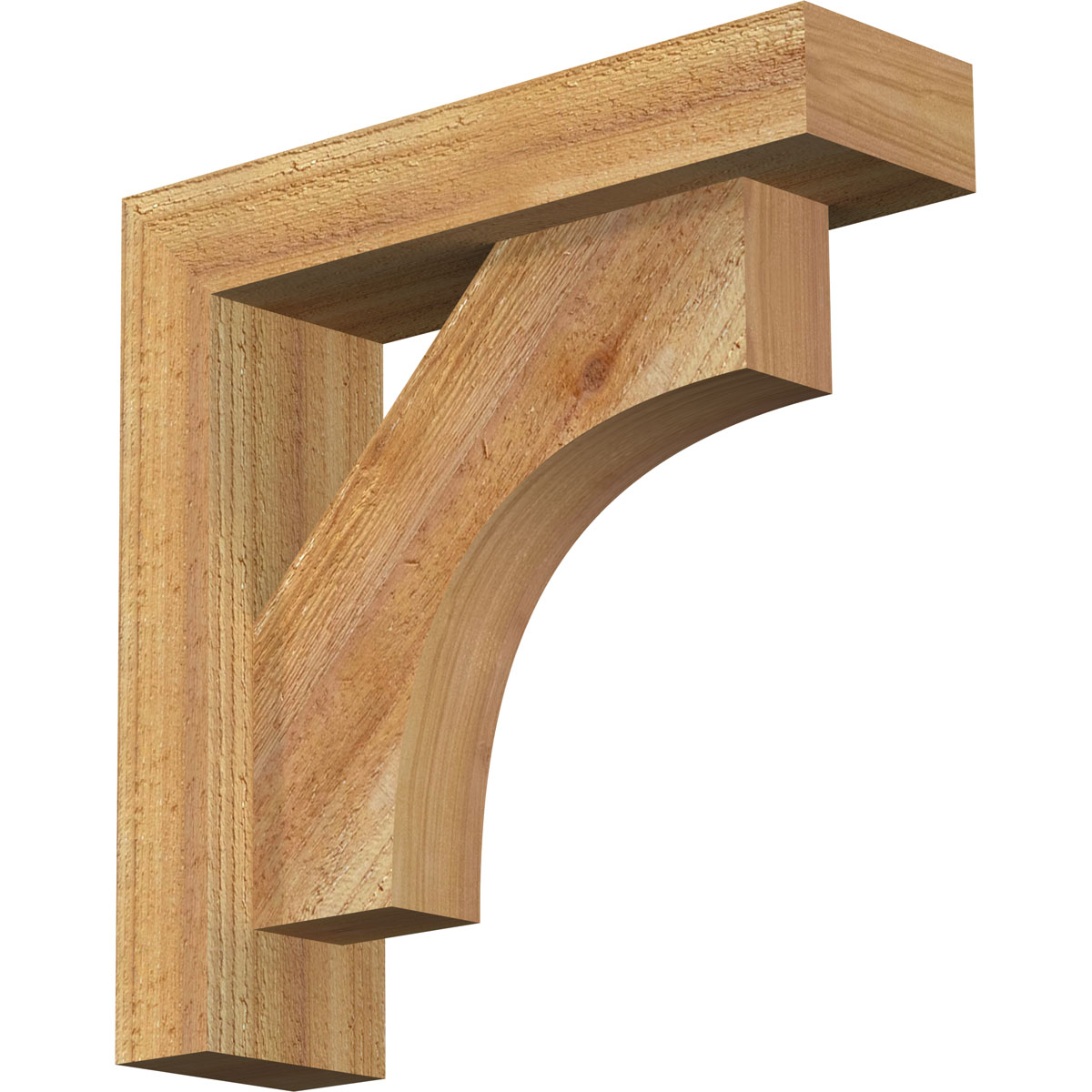 Ekena Millwork 4"W x 14"D x 14"H Westlake Block Rough Sawn Bracket w ...