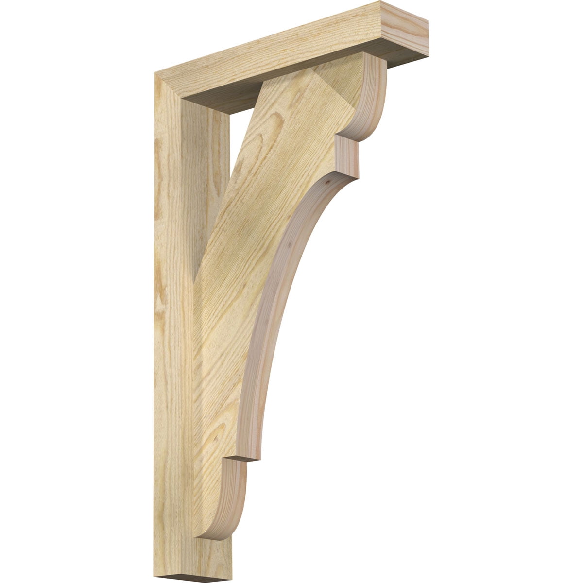 Ekena Millwork 4"W x 16"D x 28"H Olympic Block Rough Sawn Bracket w ...