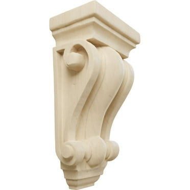 Ekena Millwork 7 1/2"W x 4 1/2"D x 14"H Cole Pilaster Wood Corbel ...