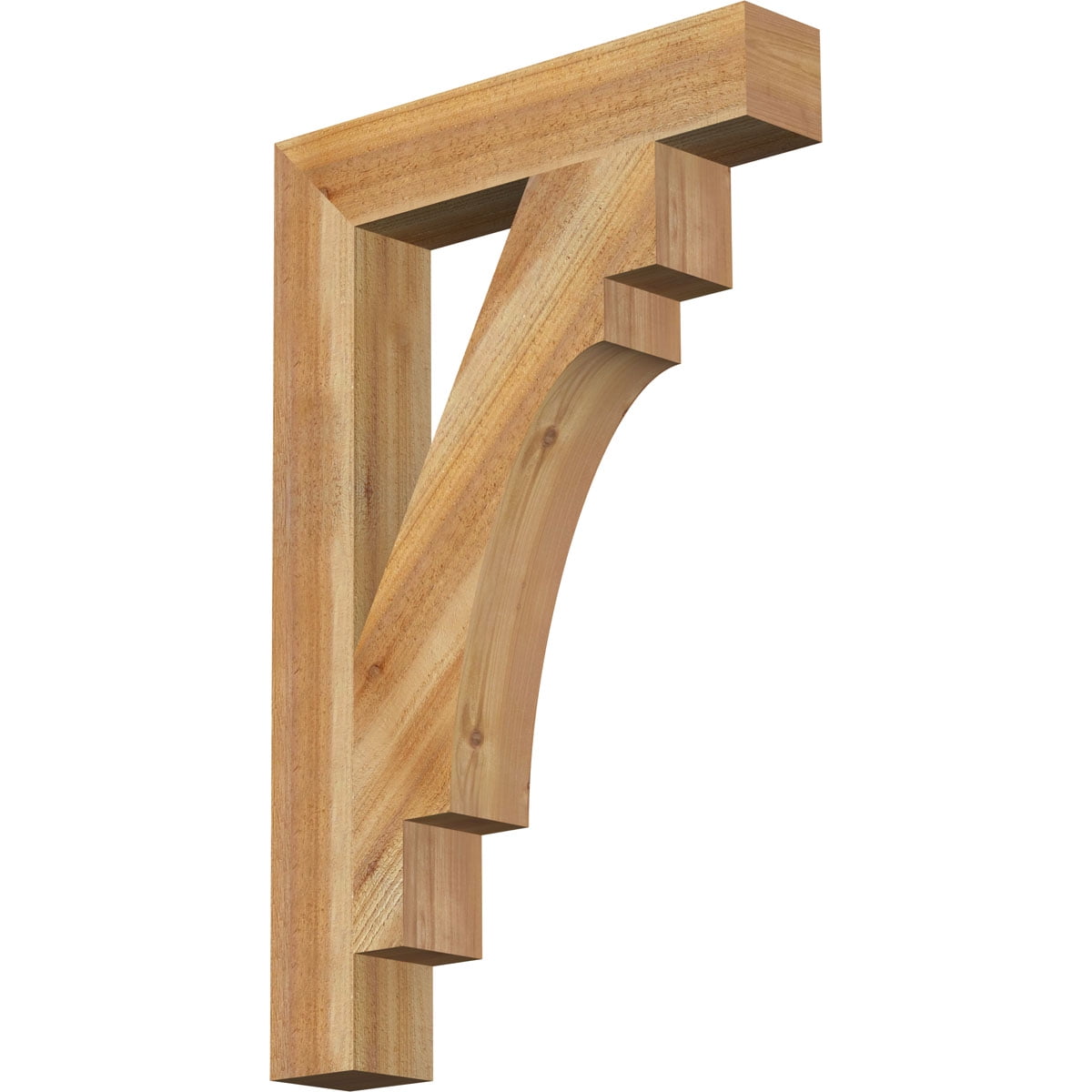Ekena Millwork 4"W x 22"D x 34"H Merced Block Rough Sawn Bracket ...